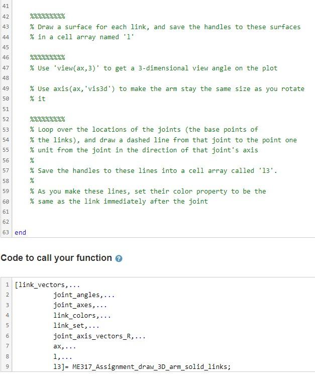 Solved Make a plot of a 3D a 3-link arm, with each link | Chegg.com