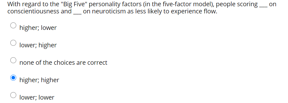 Solved With regard to the "Big Five" personality factors (in | Chegg.com