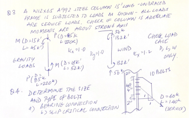 83 A W12x65 A992 STEEL COLUMN IS LONG-UNBRACES FRAME | Chegg.com