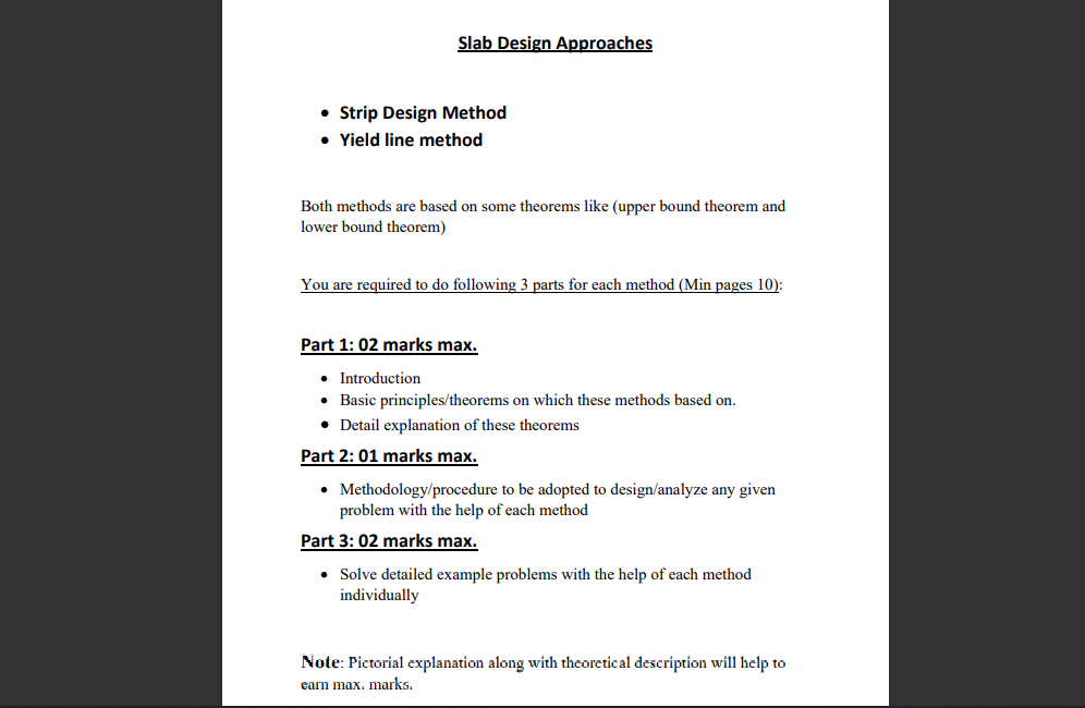 Solved Slab Design Approaches • Strip Design Method • Yield | Chegg.com
