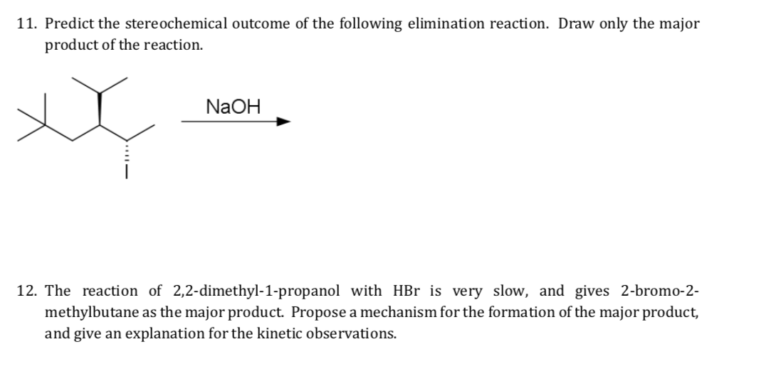Solved 11. Predict the stereochemical outcome of the | Chegg.com