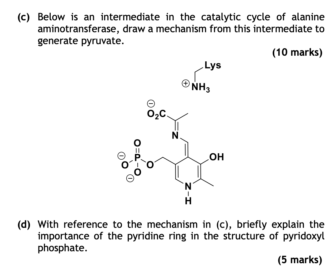 Solved (c) Below is an intermediate in the catalytic cycle | Chegg.com