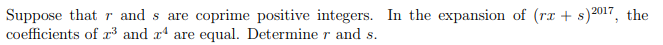 Solved Suppose that r and s are coprime positive integers In | Chegg.com