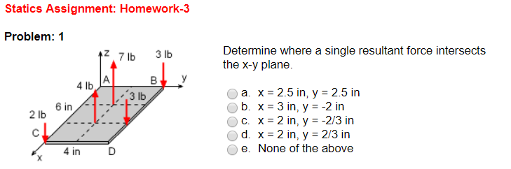 Solved Statics Assignment: Homework-3 Problem: 1 Determine | Chegg.com Solved Statics Assignment: Homework-3 Problem: 1 Determine | Chegg.com