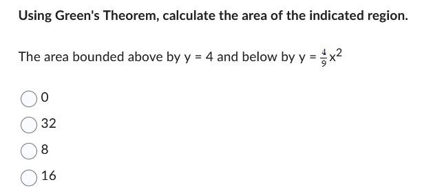 Solved Using Green's Theorem, calculate the area of the | Chegg.com