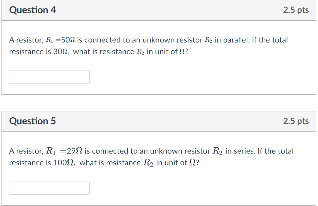 Solved A resistor, R1=50Ω is connected to an unknown | Chegg.com