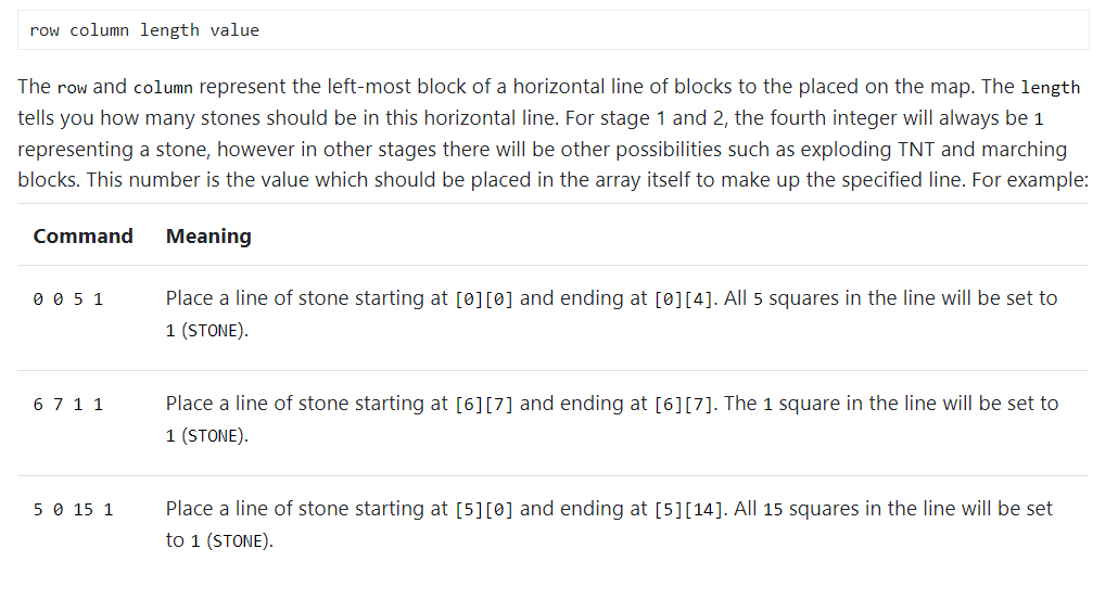 Solved row column length value The row and column represent | Chegg.com
