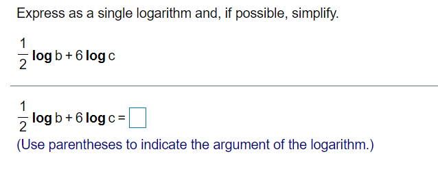 Solved Express as a single logarithm and, if possible, | Chegg.com