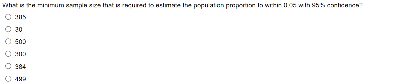 Solved What is the minimum sample size that is required to | Chegg.com