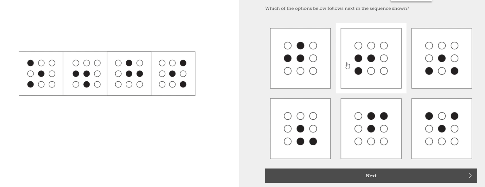 Solved Which of the options below follows next in the | Chegg.com