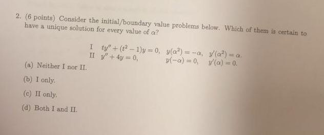 Solved 2. (6 points) Consider the initial/boundary value | Chegg.com