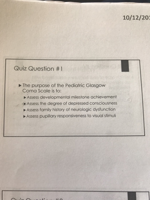 Solved 10/12/20: Quiz Question #1 The purpose of the | Chegg.com