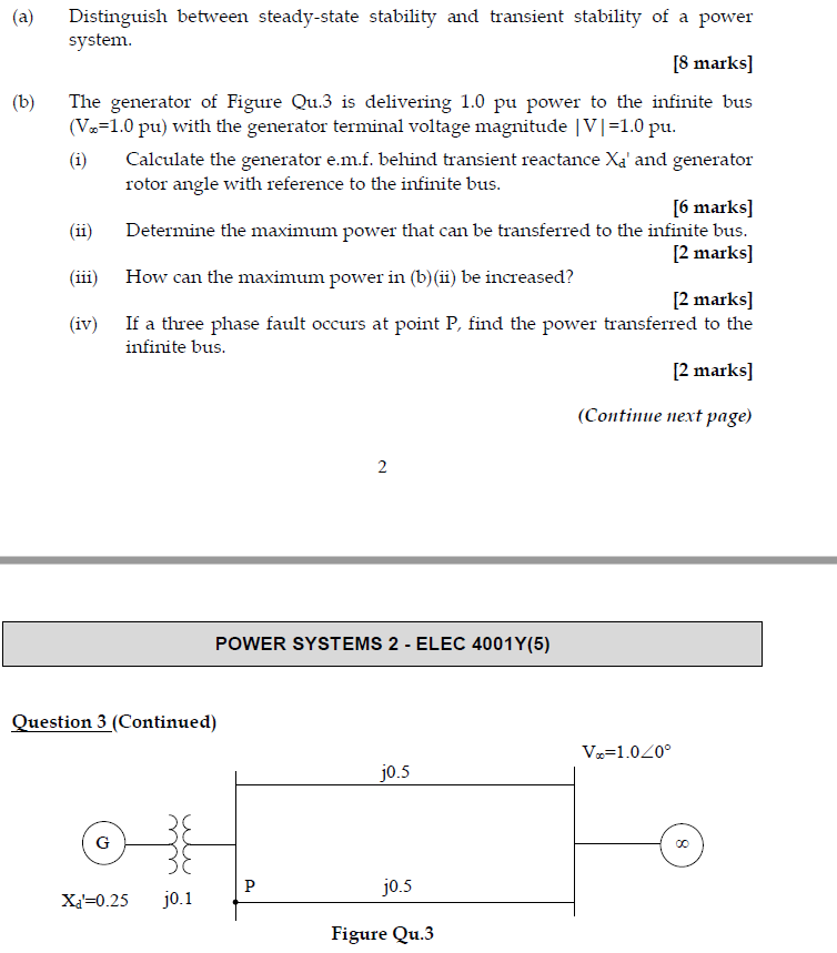 Solved (a) (b) Distinguish between steady-state stability | Chegg.com