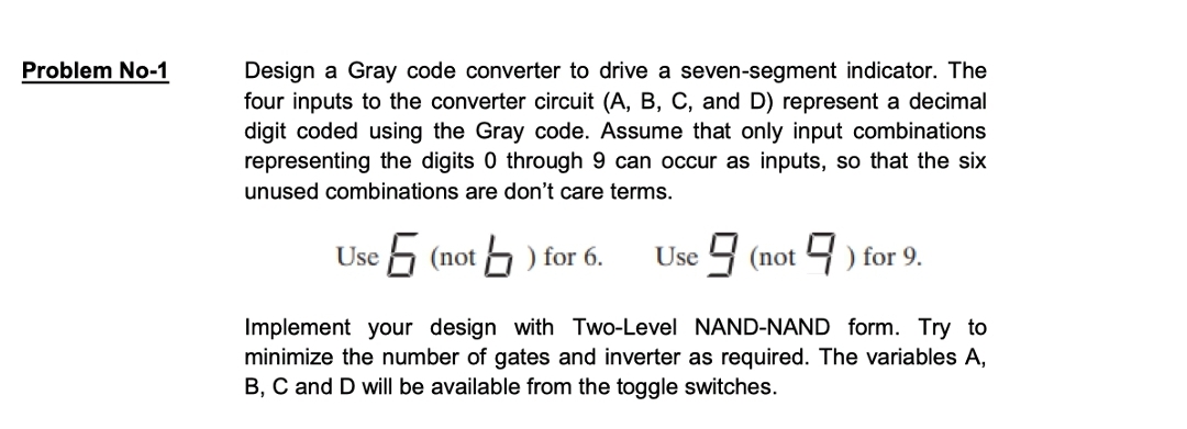 Solved Design a Gray code converter to drive a seven-segment | Chegg.com