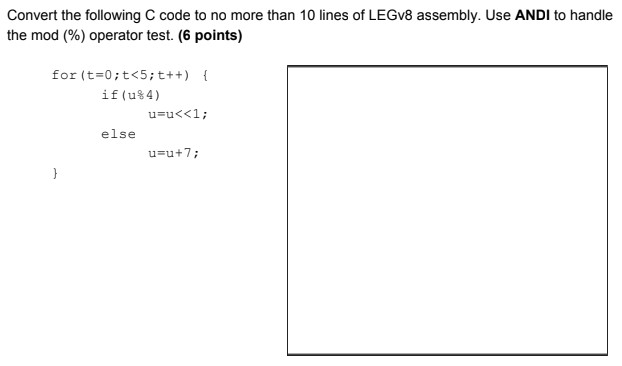 Convert the following C code to no more than 10 lines | Chegg.com
