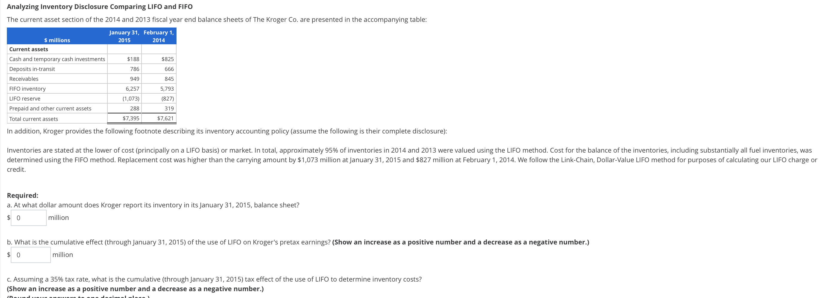Solved Analyzing Inventory Disclosure Comparing LIFO and | Chegg.com