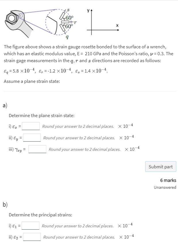 Solved c) Determine the principal angle, θp1θp1 measured | Chegg.com