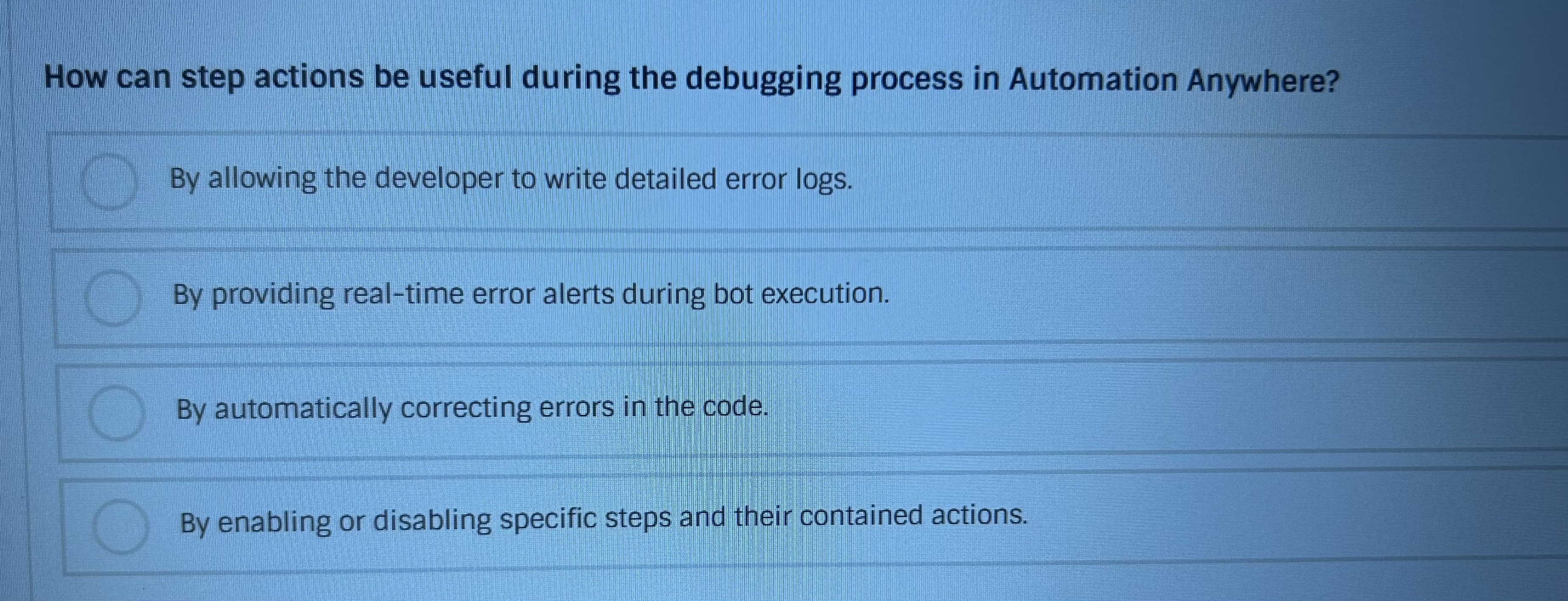 Solved How can step actions be useful during the debugging | Chegg.com