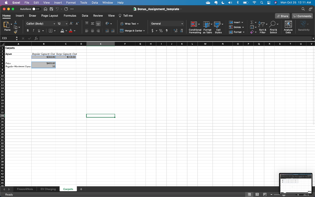 Problem: Freeze@Nola In this question, assume the | Chegg.com
