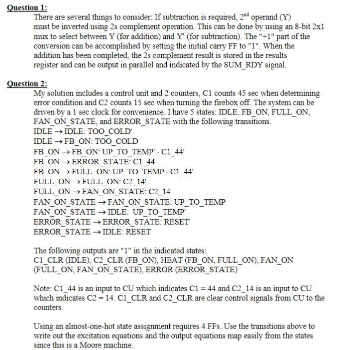 Question 1: Consider the serial adder design examined | Chegg.com