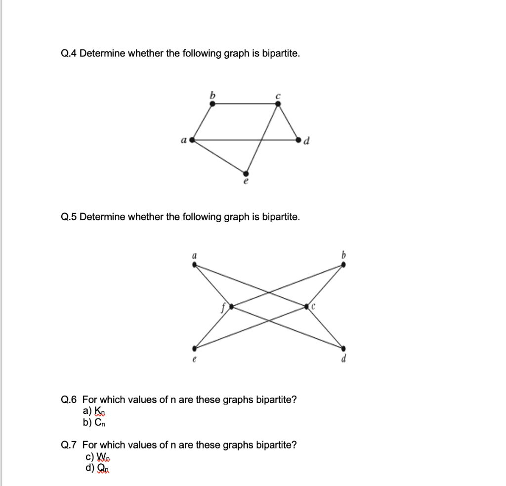 Solved Q.4 Determine whether the following graph is | Chegg.com Solved Q.4 Determine whether the following graph is | Chegg.com