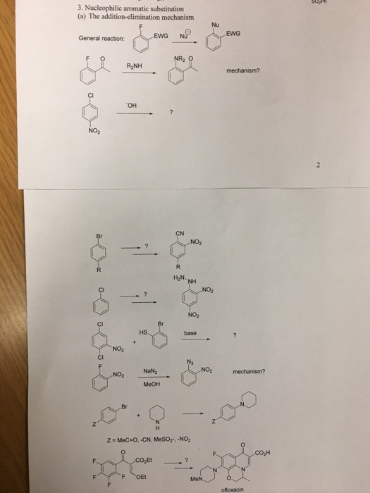 Solved 3. Nucleophilic aromatic substitution (a) The | Chegg.com