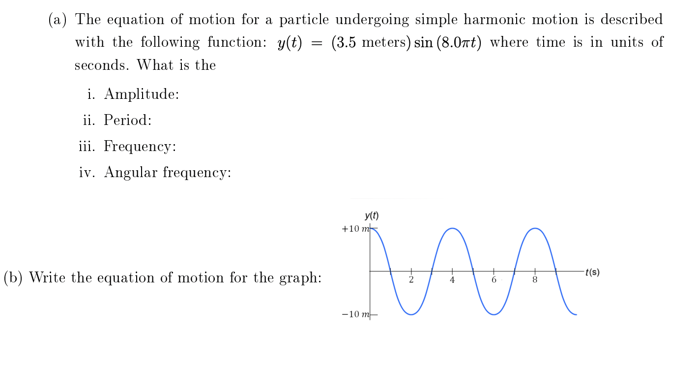 Solved (a) ﻿The equation of motion for a particle undergoing | Chegg.com