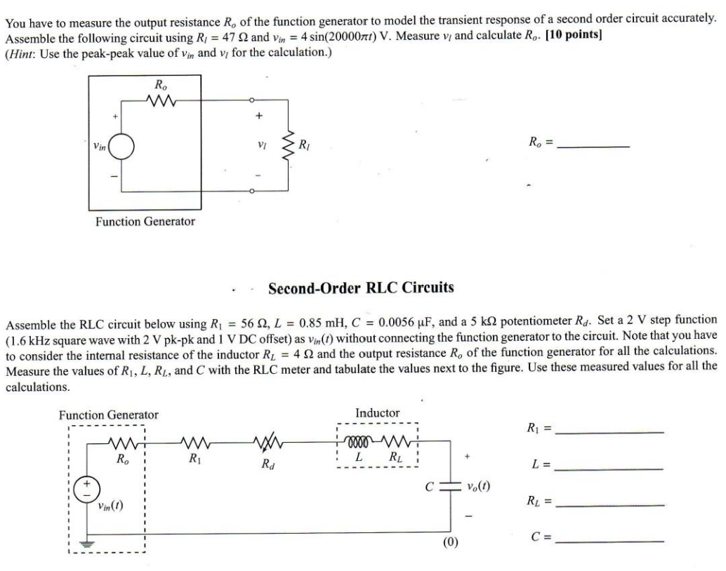 Solved You have to measure the output resistance Ro of the | Chegg.com
