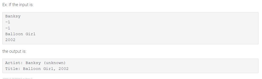 Solved Define the Artist class in Artist.py with a | Chegg.com