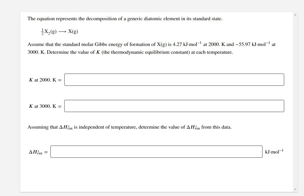 Solved The equation represents the decomposition of a | Chegg.com