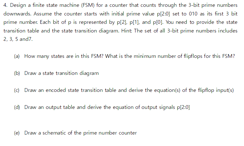 Solved 4. Design a finite state machine (FSM) for a counter | Chegg.com