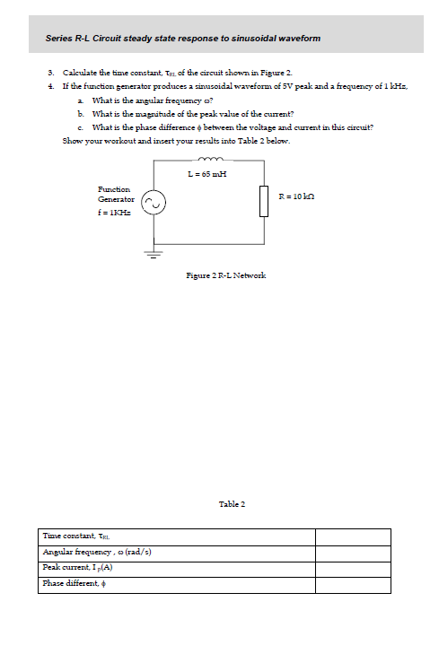 Solved 1. Calculate the time constant. Тис of the circuit | Chegg.com