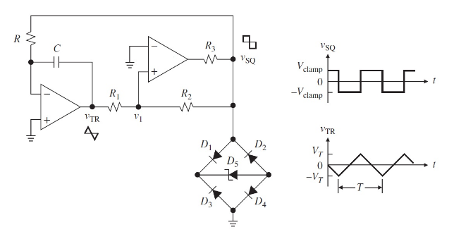Solved Design a triangular waveform oscillator like the one | Chegg.com