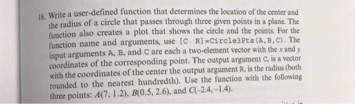 Solved Write a user-defined function that determines the | Chegg.com