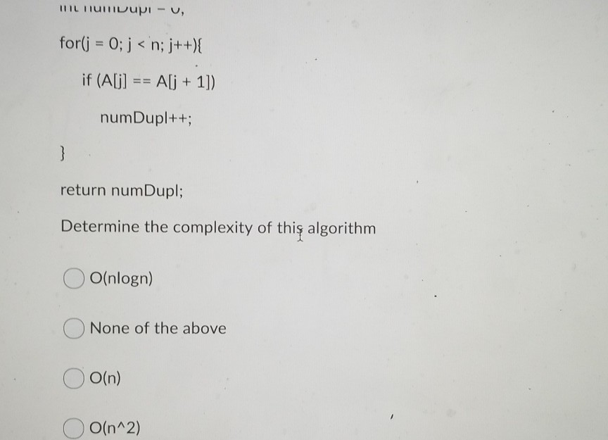 Solved Question 7 1 Point Consider Following Algorithm Takes Input 0473