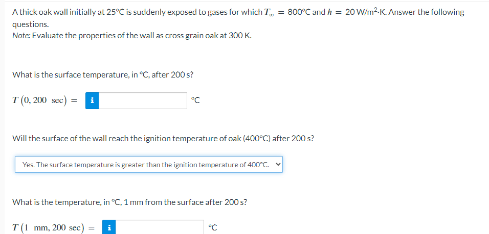 Solved A thick oak wall initially at 25°C ﻿is suddenly | Chegg.com