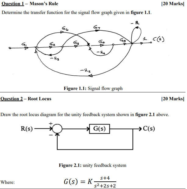 Solved Determine the transfer function for the signal flow | Chegg.com