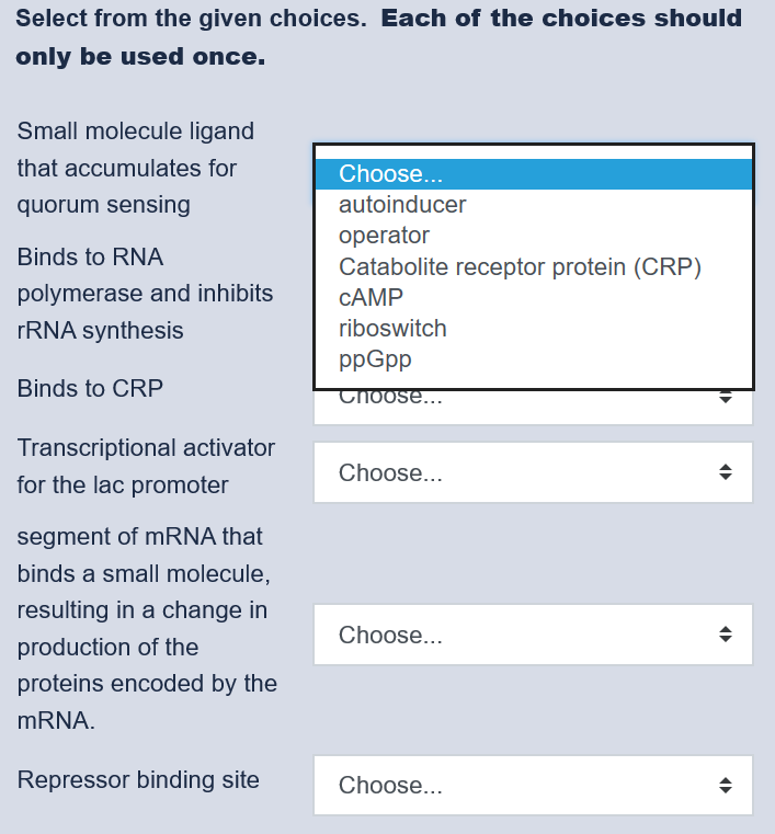 Solved Select from the given choices. Each of the choices | Chegg.com
