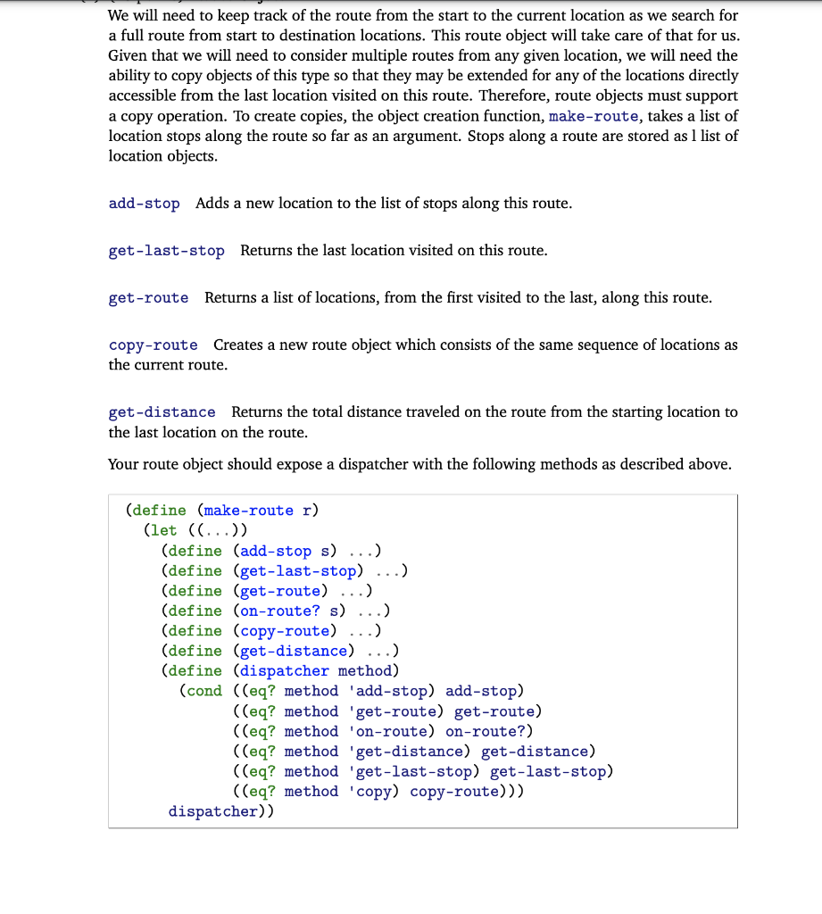 We will need to keep track of the route from the | Chegg.com