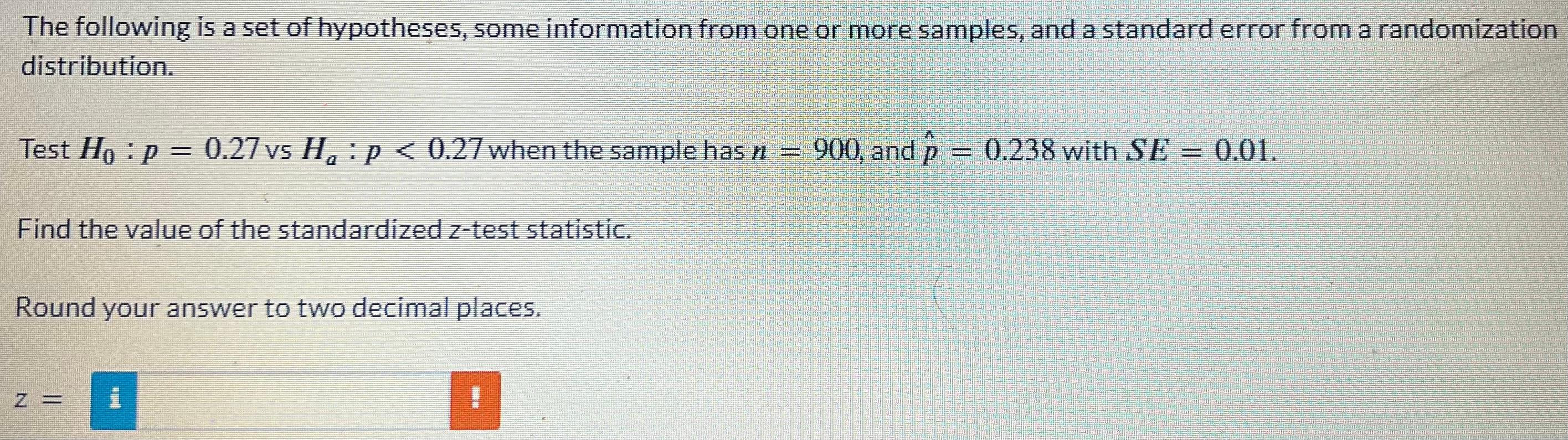 Solved The Following Is A Set Of Hypotheses Some