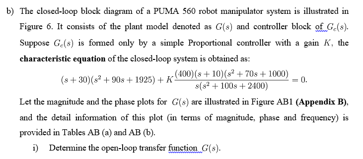 Solved b) The closed-loop block diagram of a PUMA 560 robot | Chegg.com
