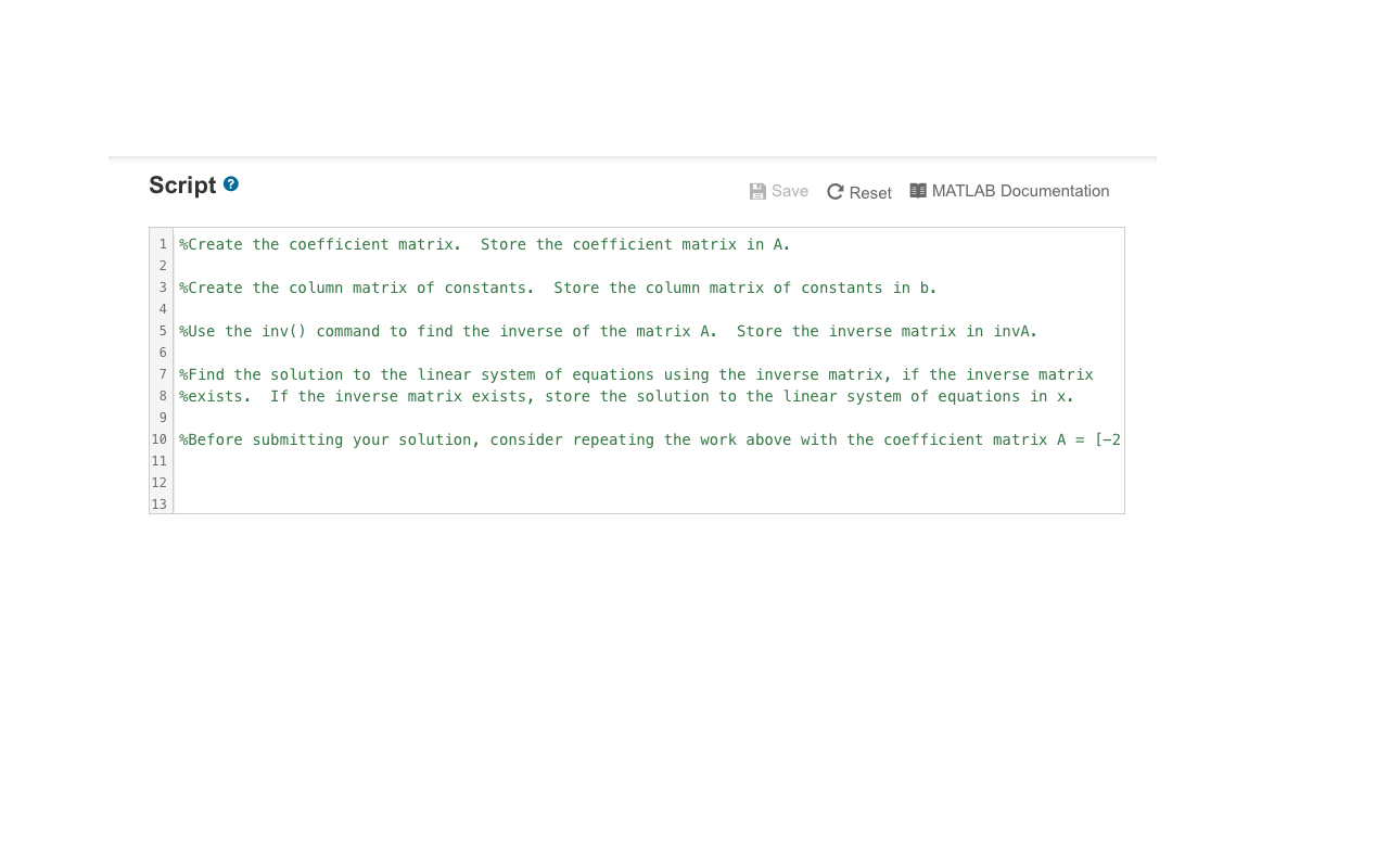 Solved In This Activity You Will Use The Inv Command To 0281