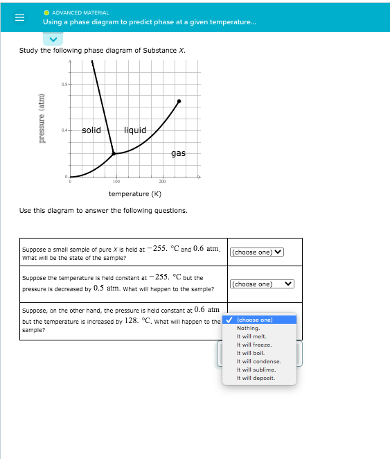Solved ADVANCED MATERIAL Using a phase diagram to predict | Chegg.com
