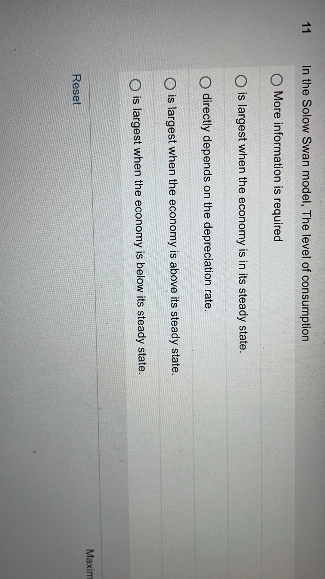 Solved In the Solow Swan model, The level of consumption | Chegg.com