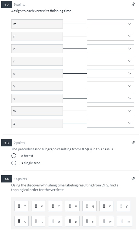 2 10 7 points Run DFS(G). The resulting predecessor | Chegg.com
