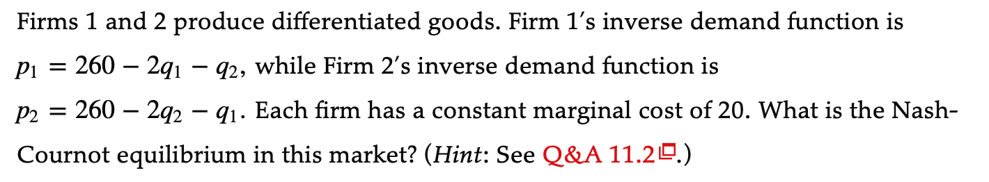 Solved Firms 1 and 2 produce differentiated goods. Firm 1's | Chegg.com