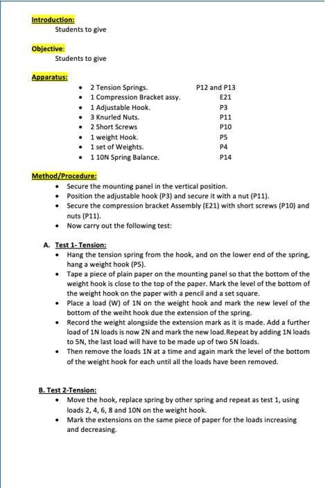 Solved ---THE SPRING BALANCE--- ACTIVITY OVERVIEW Adjustable | Chegg.com