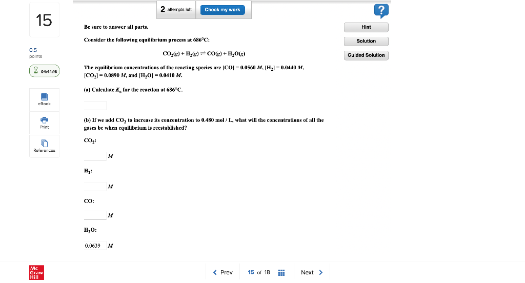 Solved Consider the following equilibrium process at | Chegg.com
