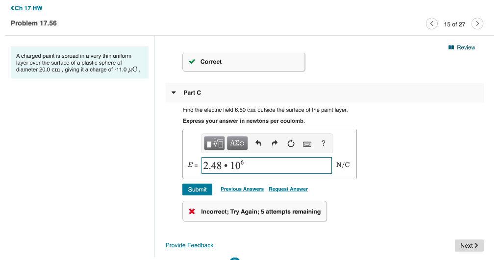 Solved Review In an experiment in space, one proton is held | Chegg.com
