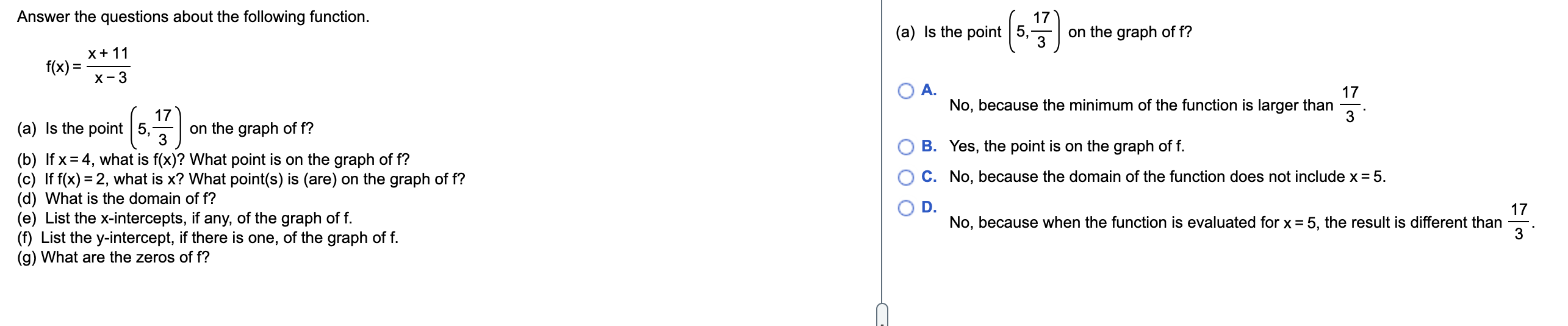 Solved Answer the questions about the following function. 17 | Chegg.com